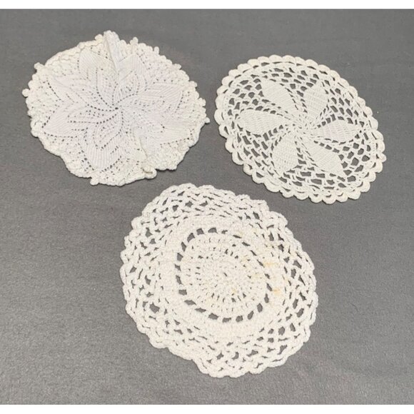 Accents | Vintage Vintage Handcrocheted Doilies Set Of 3 | Poshmark
